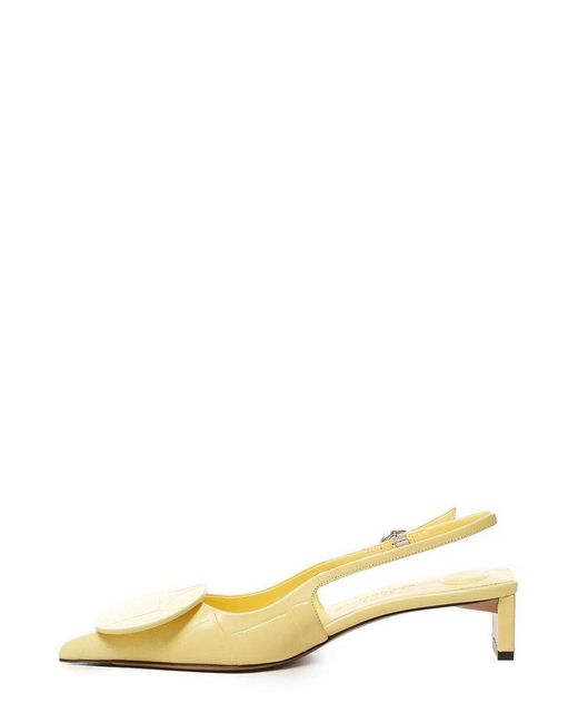 Jacquemus Pointed Toe Les Slingbacks Duelo Pumps in Yellow | Lyst
