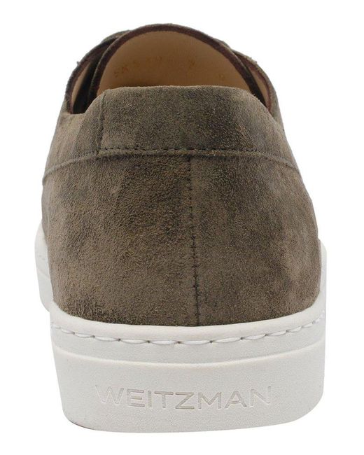 Stuart Weitzman Logo Debossed Lace Up Shoes in Brown for Men | Lyst