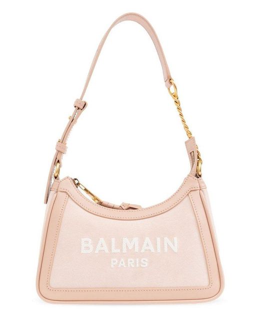 Balmain B-Army Shoulder Bag in Natural | Lyst