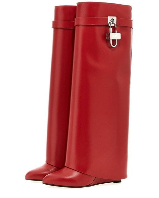 Red Givenchy Shark Boots