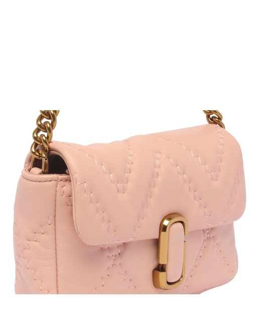 Marc Jacobs Quilted Leather Mini Shoulder Bag in Pink | Lyst