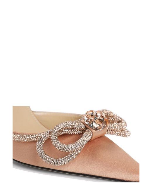 Mach & Mach Embellished Bow Pumps in Pink | Lyst