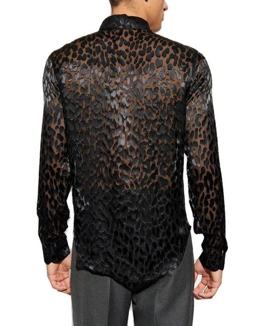 Versace Transparent Shirt in Black for Men | Lyst