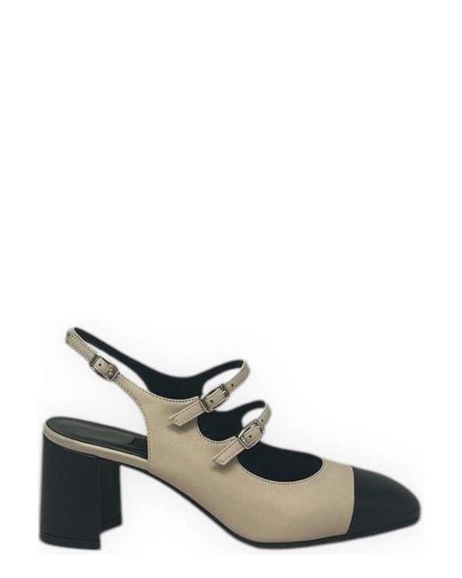 CAREL PARIS Papaya Slingback Mary Janes Pumps in Green | Lyst