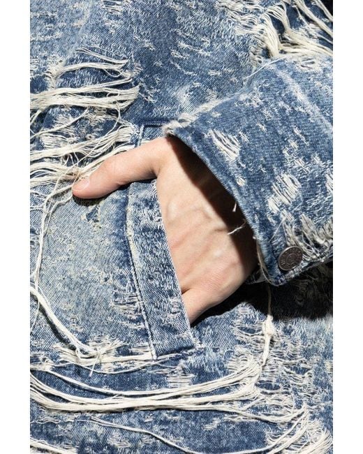 DIESEL D-Ivar-Fsg1 Floating-Thread Denim Jacket in Blue for Men | Lyst UK