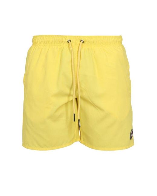 Colmar Logo Swim Trunks in Yellow for Men | Lyst