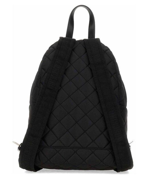 Moschino Quilted Nylon Backpack in Black | Lyst