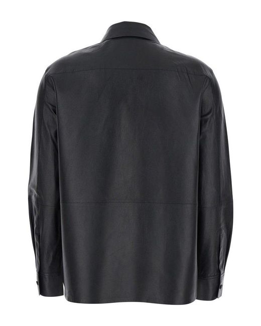 Theory Buttoned Straight Hem Jacket in Black | Lyst