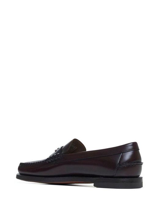 Sebago Classic Dan Eye Slip-On Loafers in Black | Lyst