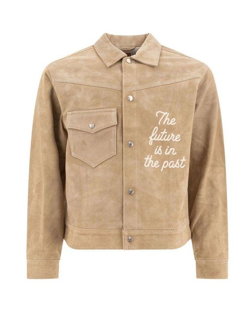 Human Made Slogan Jacket in Natural for Men | Lyst