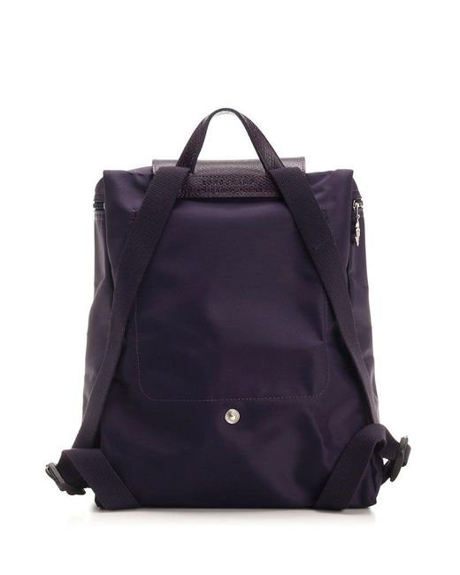 Longchamp Fold-over Top Backpack in Blue | Lyst