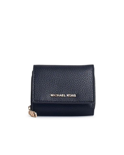 MICHAEL Michael Kors 'Trifold' Leather Wallet in Blue | Lyst UK