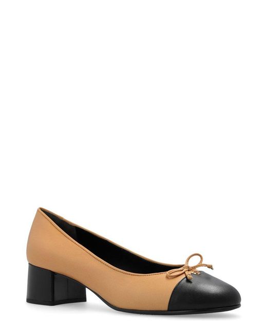 Tory Burch Cap Toe-Heel Pumps in Brown | Lyst