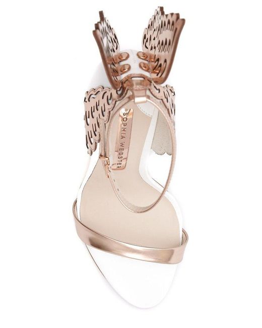 Sophia Webster Evangeline Angel Wing Detailed Sandals in White | Lyst