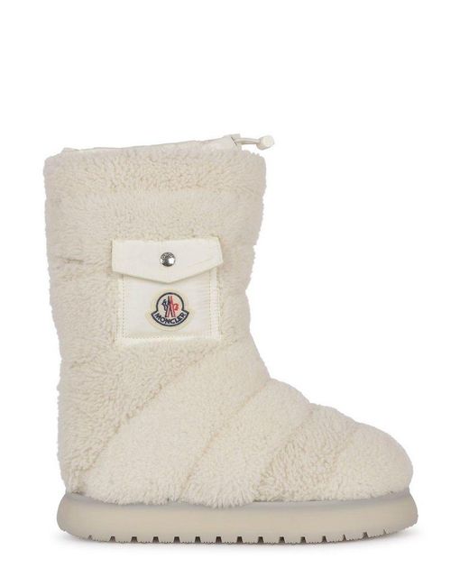 Moncler Gaia Pocket Detailed Padded Boots in Natural | Lyst
