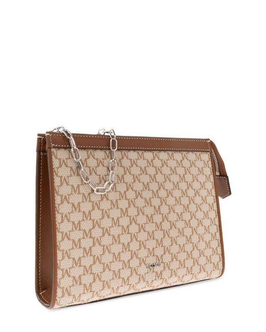 Max Mara Mmtrousses Logo Plaque Zip-Up Wallet in Gray | Lyst