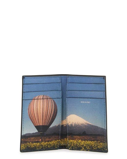 Paul Smith Signature Stripe Balloon Mount Fuji Wallet in Black for Men ...
