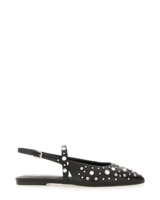 Ash Pointed Toe Slingback Flats in Black | Lyst