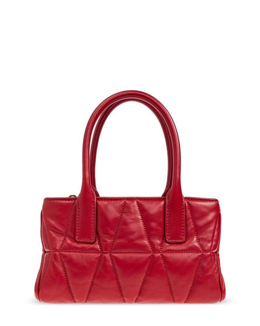 Versace Medusa '95 Quilted Tote Bag in Red | Lyst