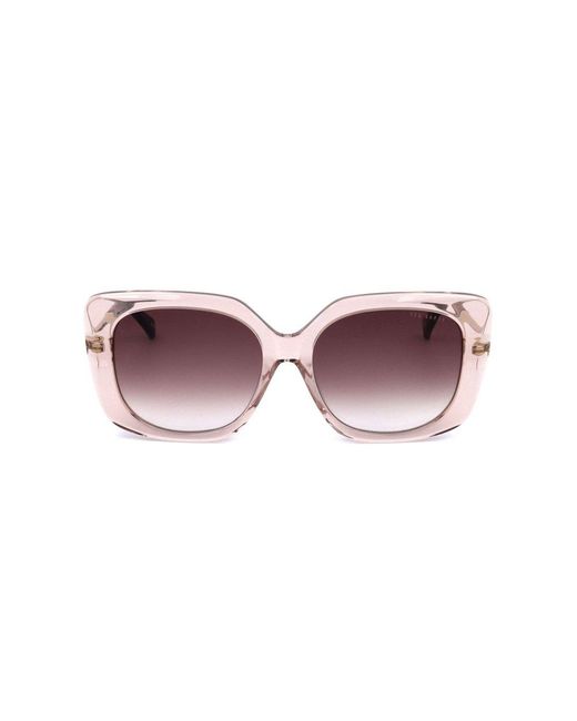 Ted Baker Square-Frame Sunglasses in Pink | Lyst UK