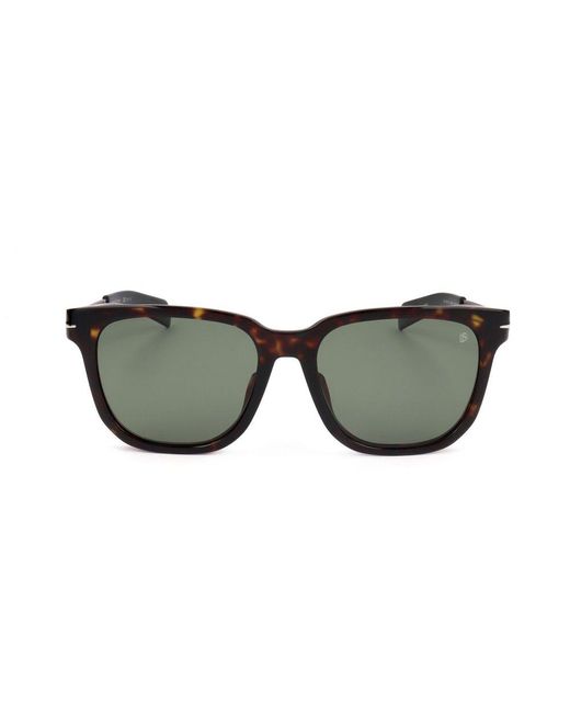 David Beckham Square Frame Full Rim Sunglasses in Brown for Men | Lyst UK