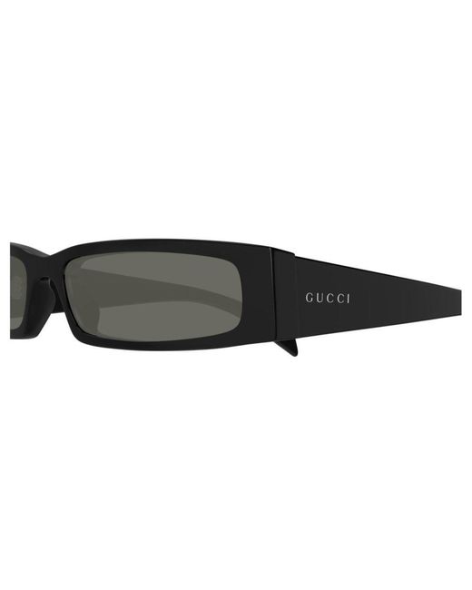 Gucci Rectangular Frame Sunglasses in Black for Men | Lyst