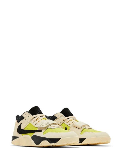 Nike X Travis Scott Jumpman Jack Panelled Sneakers in Green for Men | Lyst