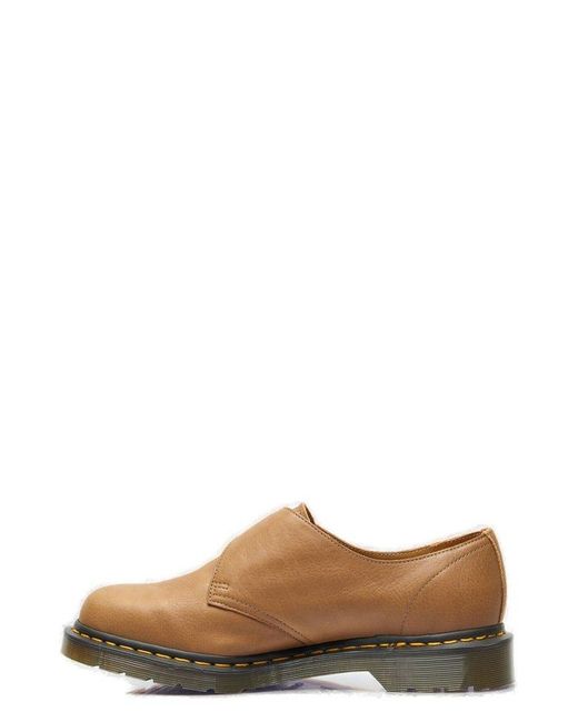 Dr. Martens 1461 Monk Buckle Leather Lace-Up Shoes in Brown for Men | Lyst