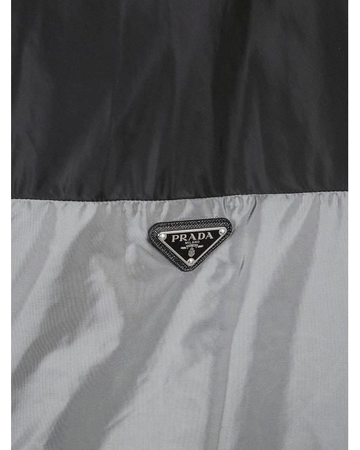 Prada Triangle-Logo Zipped Jacket in Black for Men | Lyst