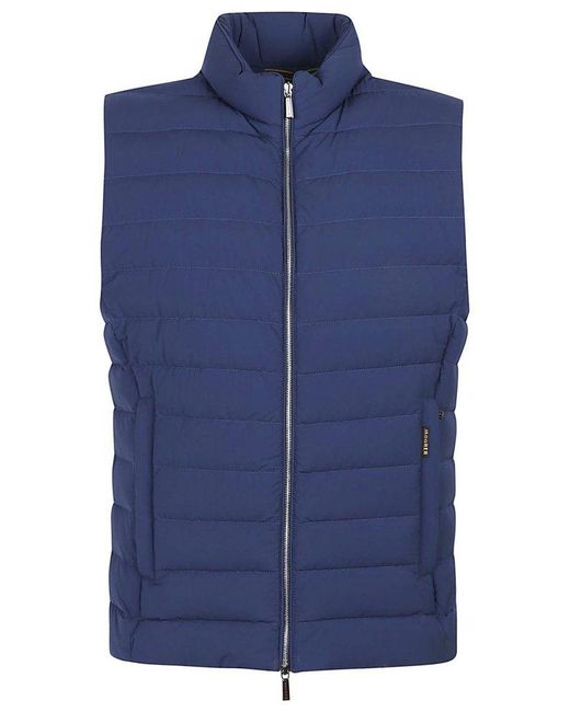 Moorer Quilted Vest in Blue for Men | Lyst