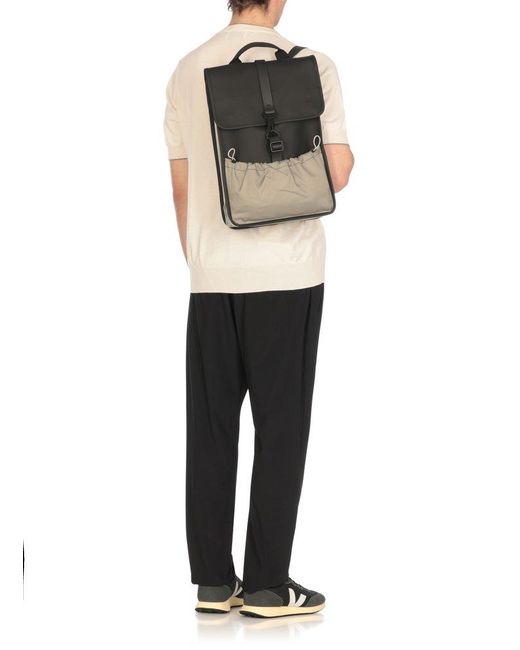 Rains Mini Mix Foldover Top Backpack in Gray for Men | Lyst