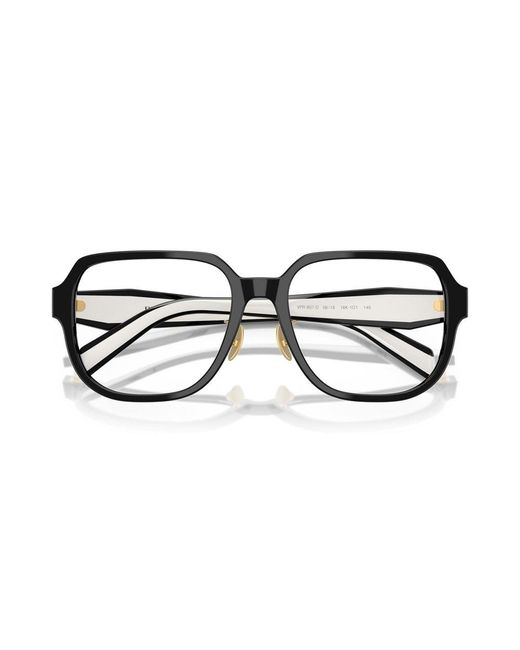 Prada Square Frame Glasses in Black | Lyst UK