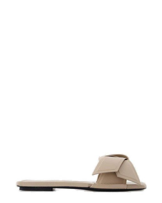 Acne Studios Square Frame Slides in Natural | Lyst