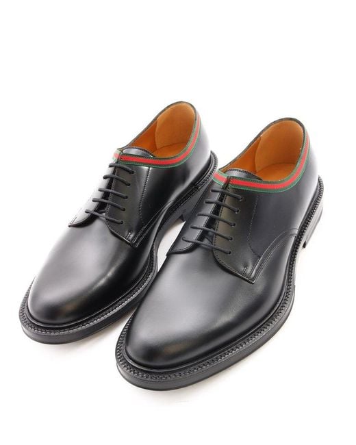 Gucci Lace-up Derby Shoes in Black for Men | Lyst