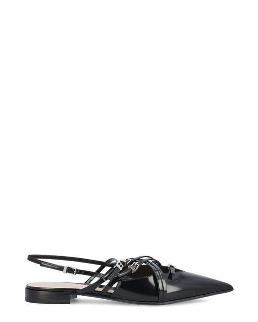 Gucci Strappy Ballet Flats in Black | Lyst