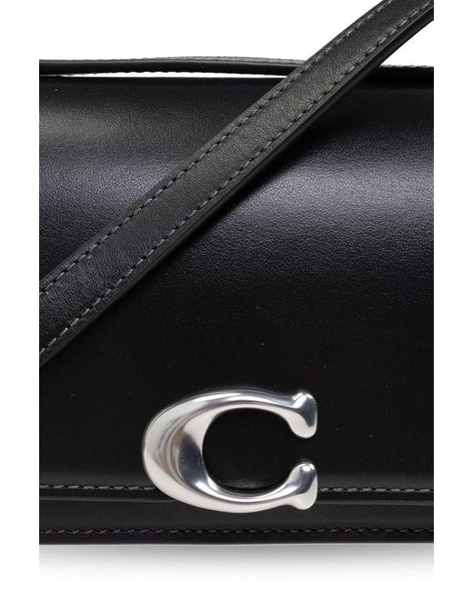 COACH Logo Plaque Crossbody Bag in Black | Lyst