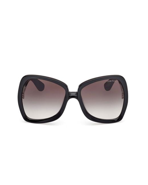 Tom Ford Jerry Butterfly Frame Sunglasses in Black | Lyst