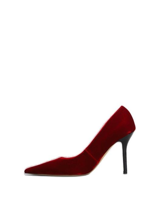 JW Anderson Pointed-toe Velvet Pumps in Red | Lyst