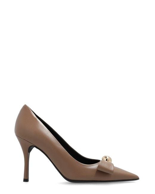 Furla Pointed-toe Pumps in Brown | Lyst