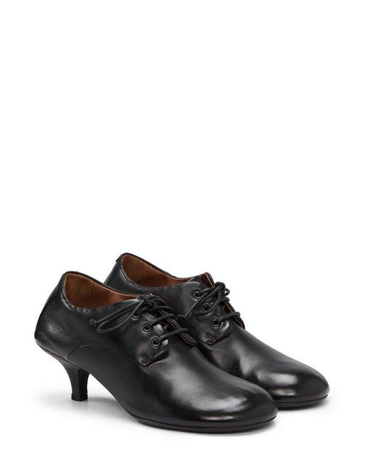 Marsèll Spilla Round Toe Lace-Up Pumps in Black | Lyst