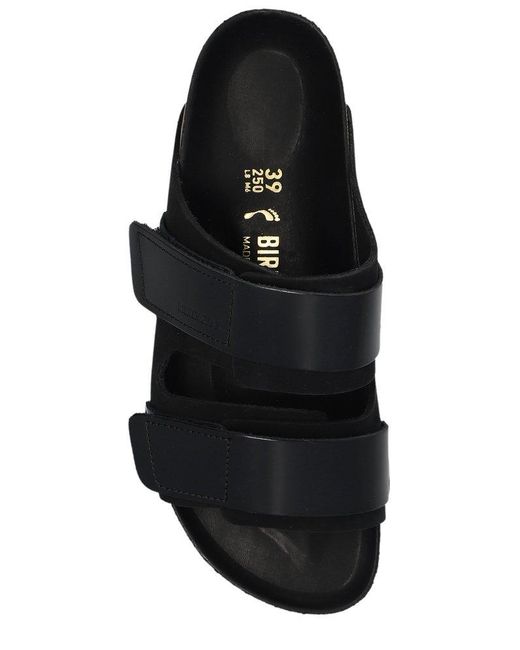 Birkenstock Uji Open-Toe Slides in Black | Lyst