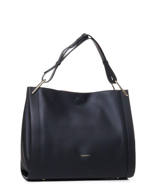 Coccinelle Logo Lettering Top Handle Bag in Blue | Lyst