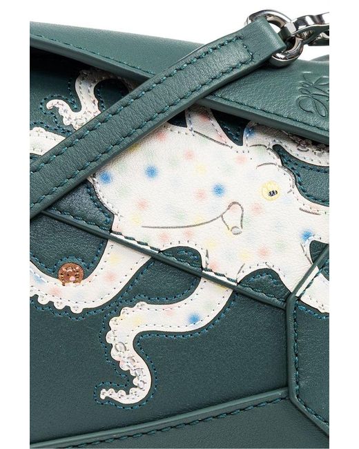Loewe X Suna Fujita Octopus Mini Puzzle Bag in Green | Lyst