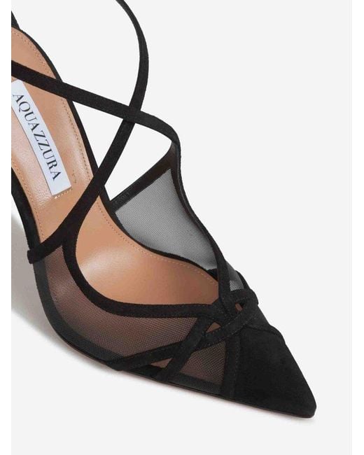 Aquazzura Shear Pump 105 Heeled Shoes in White | Lyst