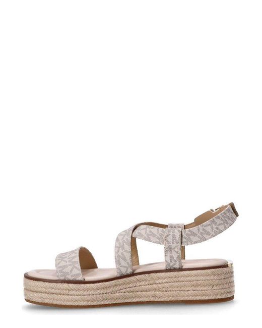MICHAEL Michael Kors Lynn Signature Logo Platform Espadrille Sandals in ...