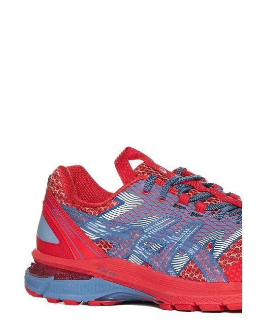 Asics S Gel-Terrain Lace-Up Sneakers in Red | Lyst