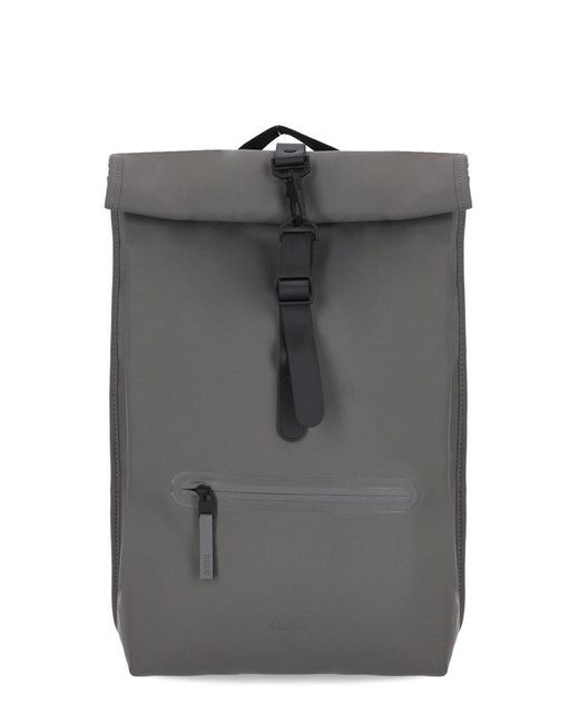 Rains Rolltop Rucksack Logo-debossed Backpack in Gray for Men | Lyst