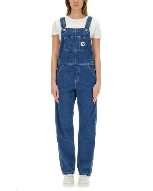 Carhartt W' Orlean V-Back Denim Overalls in Blue | Lyst