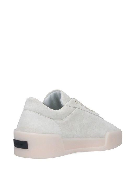 Fear Of God Logo Patch Lace-Up Sneakers in White for Men | Lyst