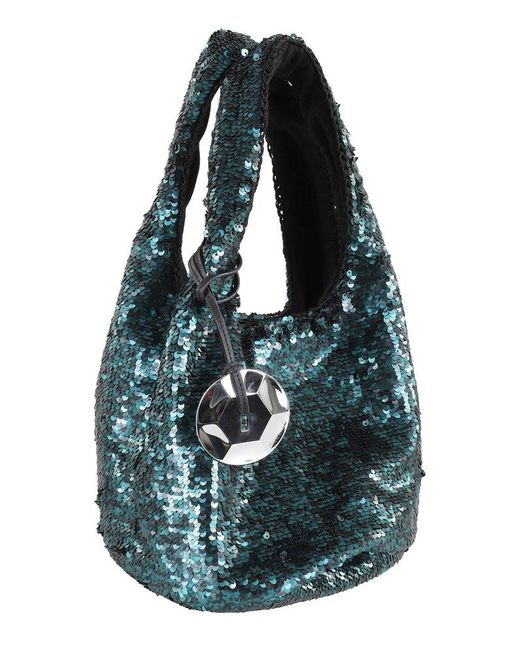 JW Anderson Sequin Embellished Small Tote Bag in Green | Lyst